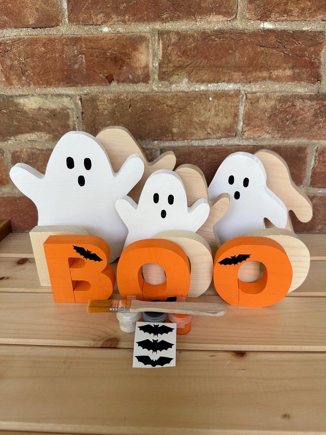 Halloween Ghost Craft Kit: BOO Letters, Paint & Brush Included - Etsy