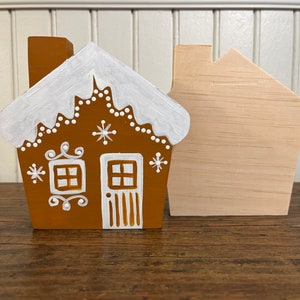 Christmas Gingerbread Craft Kit, Paint & Brushes Included, Wood and ...