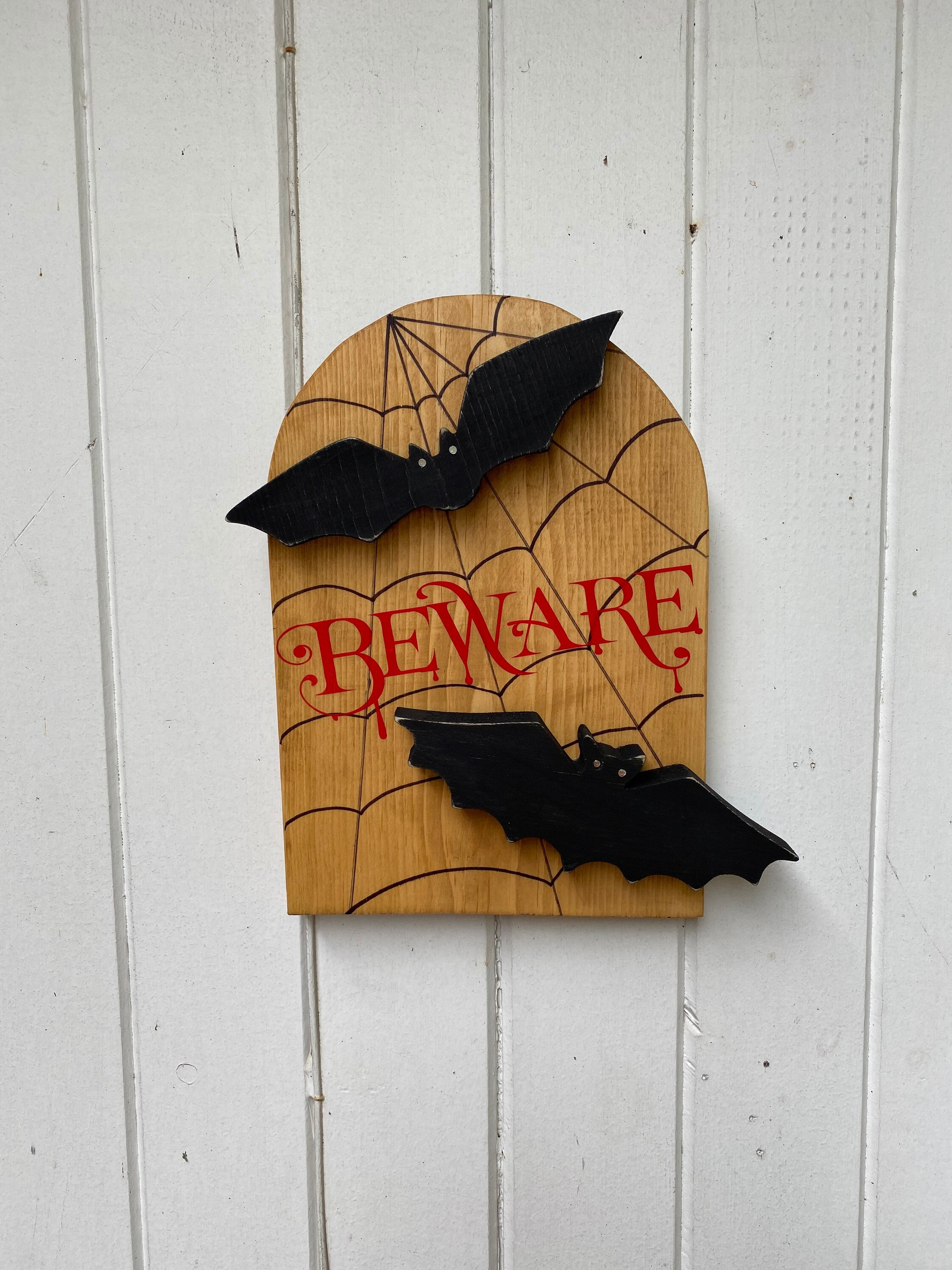 Halloween Bat Sign Decoration Halloween Decor Bats Fall Door - Etsy UK