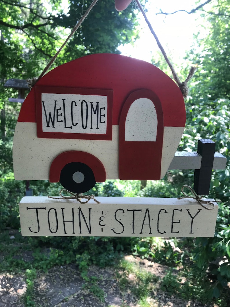 Personalized Camping Welcome Sign Custom Hand Painted Wooden - Etsy