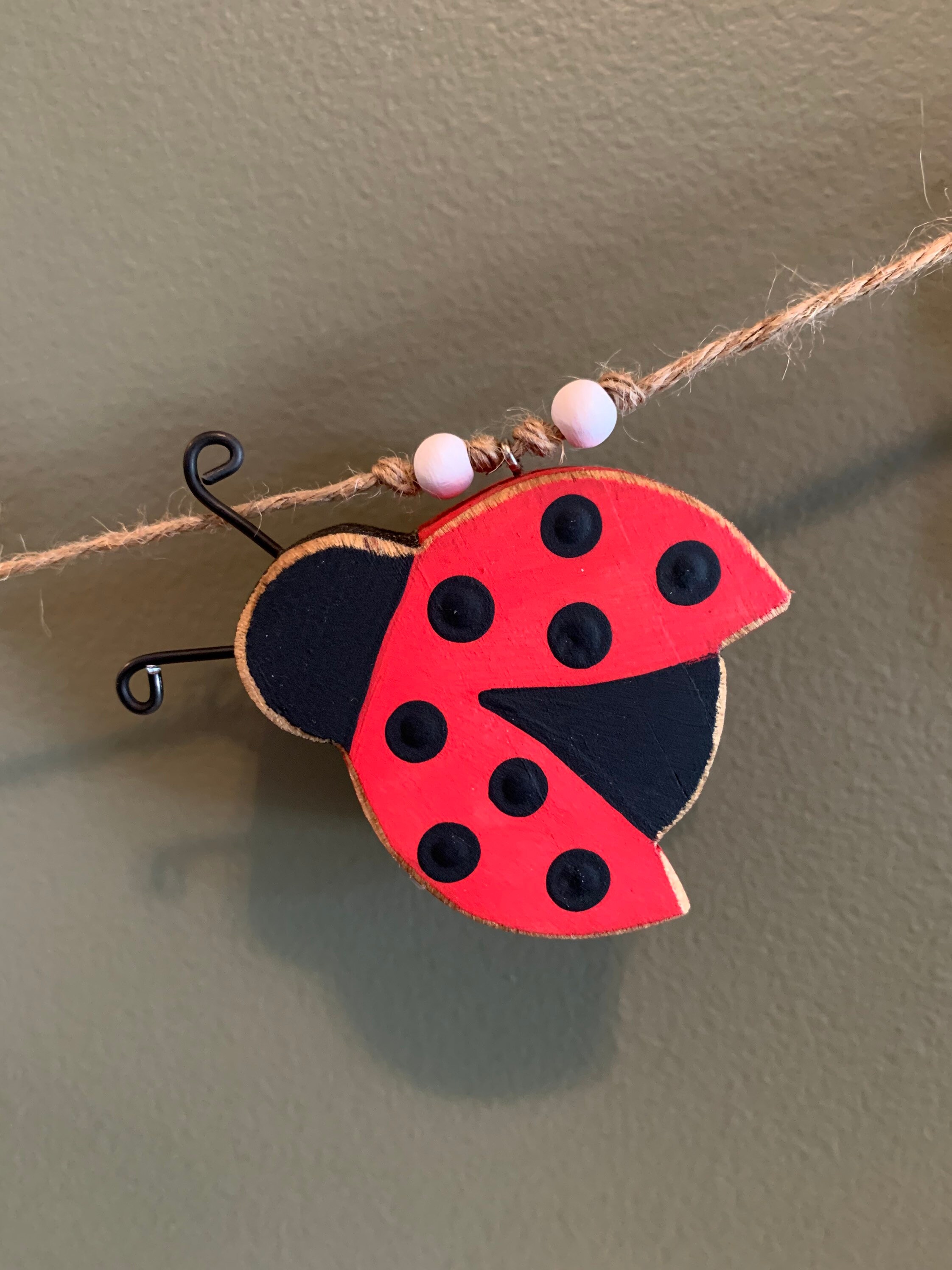 Handmade Ladybug Garland Mothers Day Gift Ladybug Birthday - Etsy