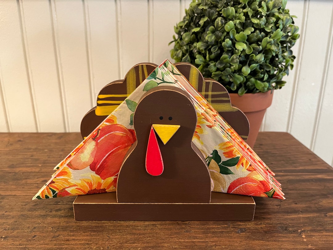 Turkey Napkin Holder, Dining Fall Table, Farmhouse Kitchen, Fall Vibes ...