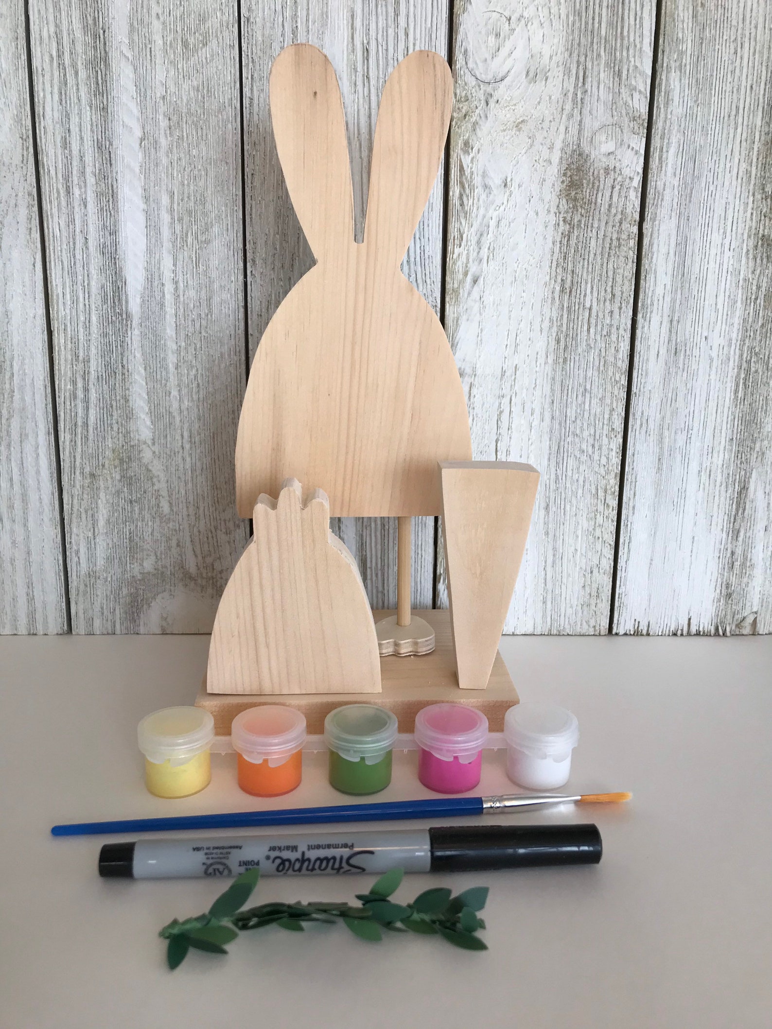 Easter Decor, Easter Bunny Craft Kit, Kids Easter Paint Kit, Farmhouse ...