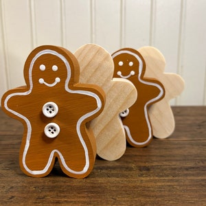 Christmas Gingerbread Craft Kit, Paint & Brushes Included, Wood and ...
