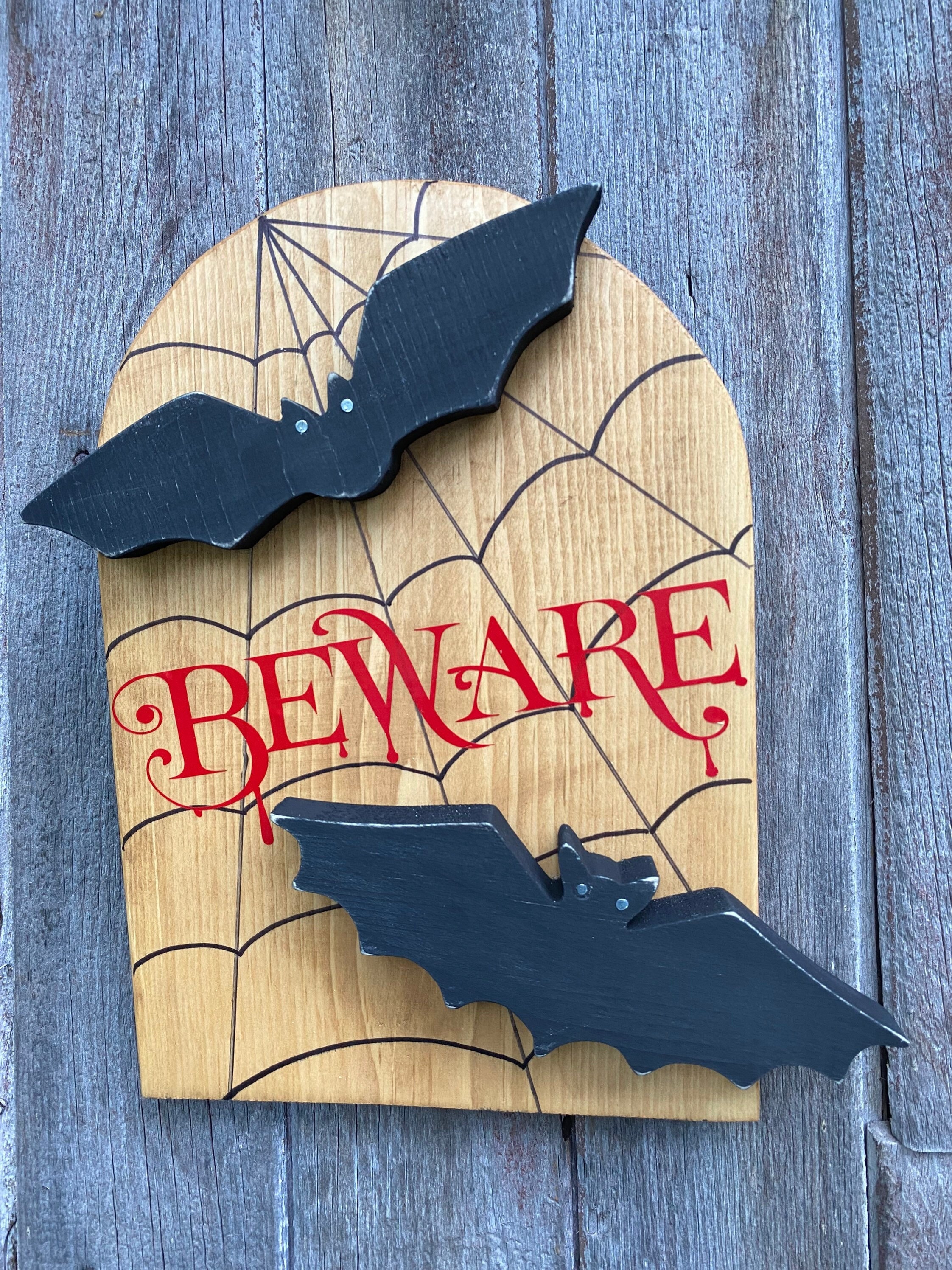 Halloween Bat Sign Decoration Halloween Decor Bats Fall Door - Etsy UK