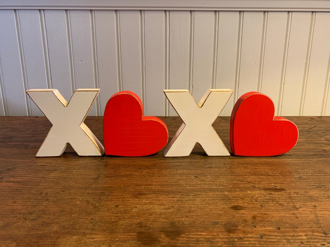Handmade XOXO Valentine Decor: Rustic Tier Tray Display - Etsy