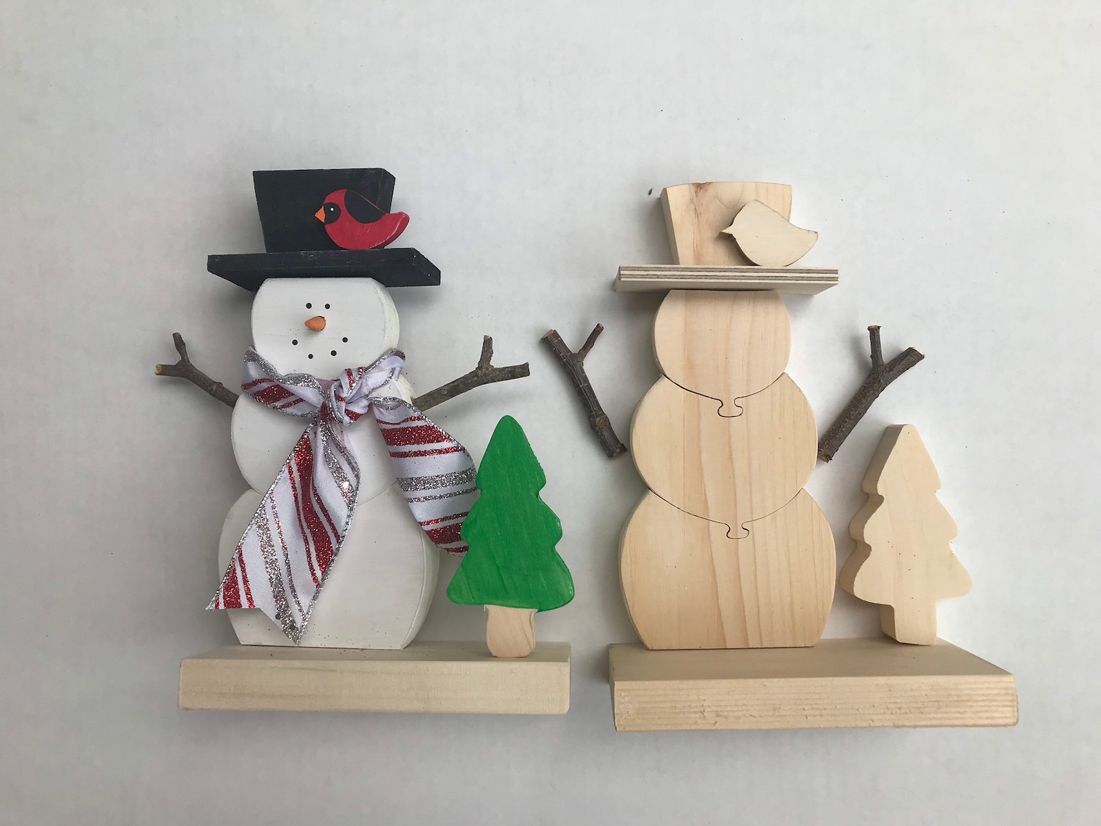 Christmas Wood Craft DIY Kit, Adult and Kids Craft With Paint and Brush ...