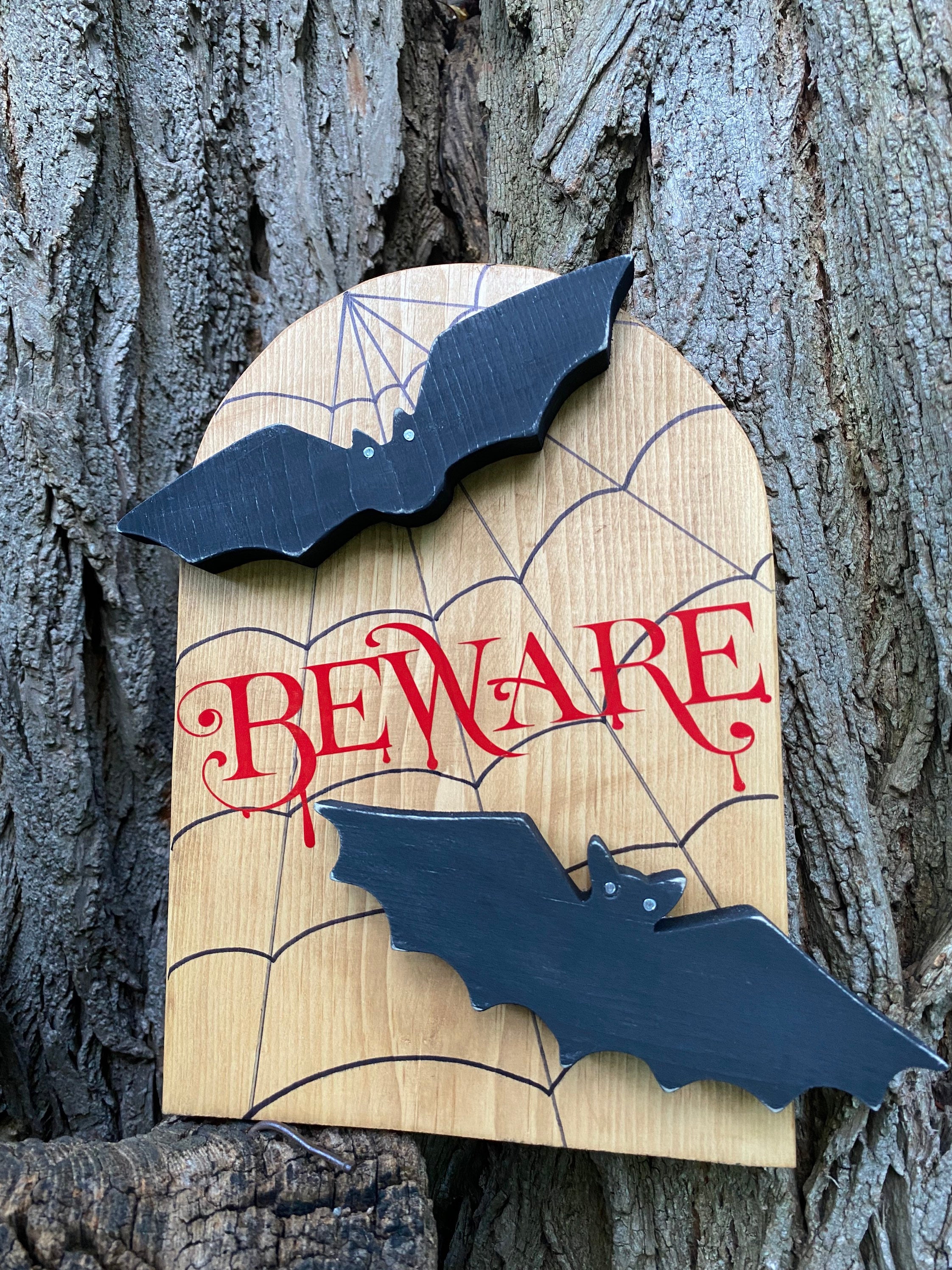 Halloween Bat Sign Decoration Halloween Decor Bats Fall Door - Etsy UK