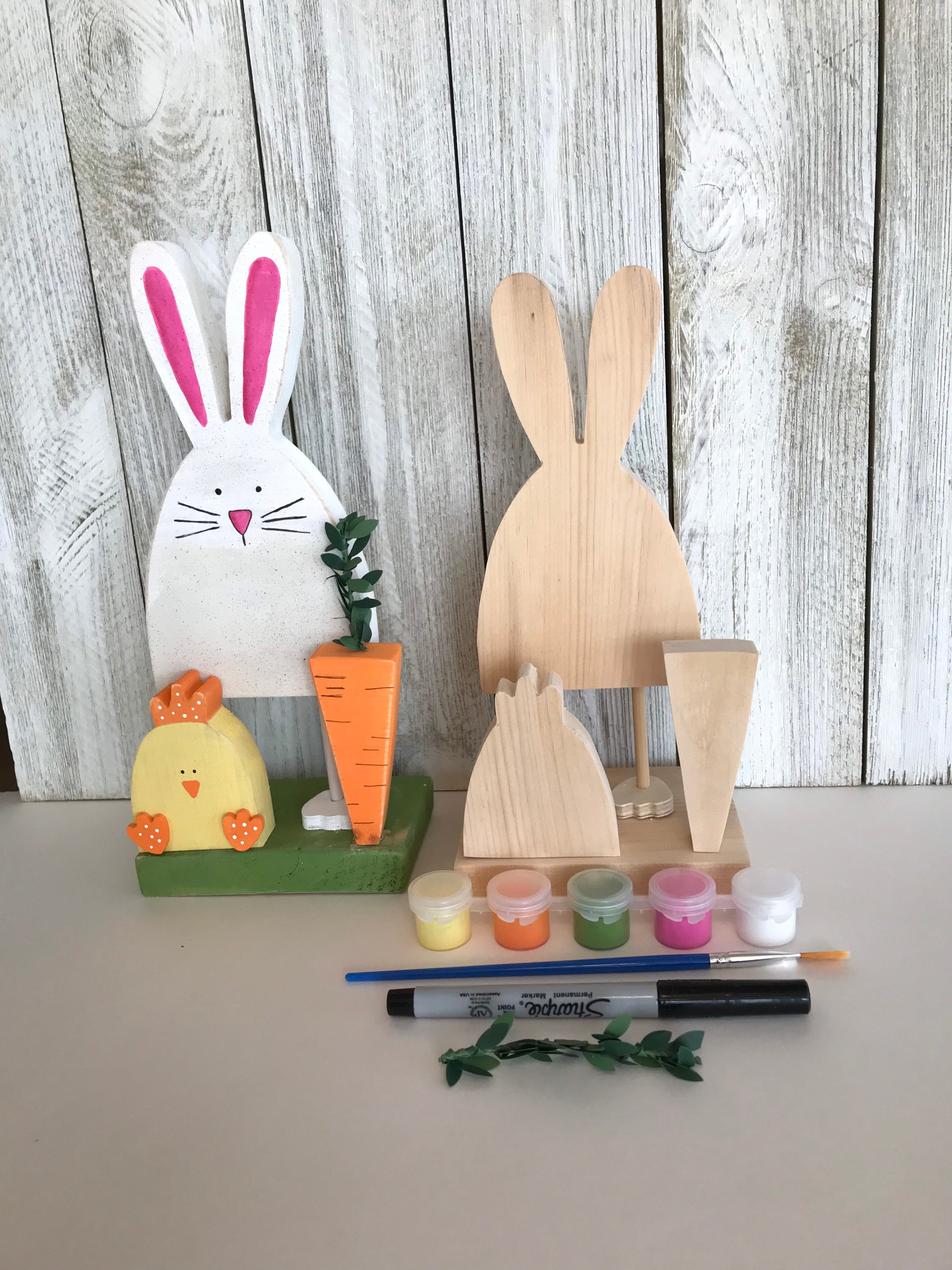 Easter Decor, Easter Bunny Craft Kit, Kids Easter Paint Kit, Farmhouse ...
