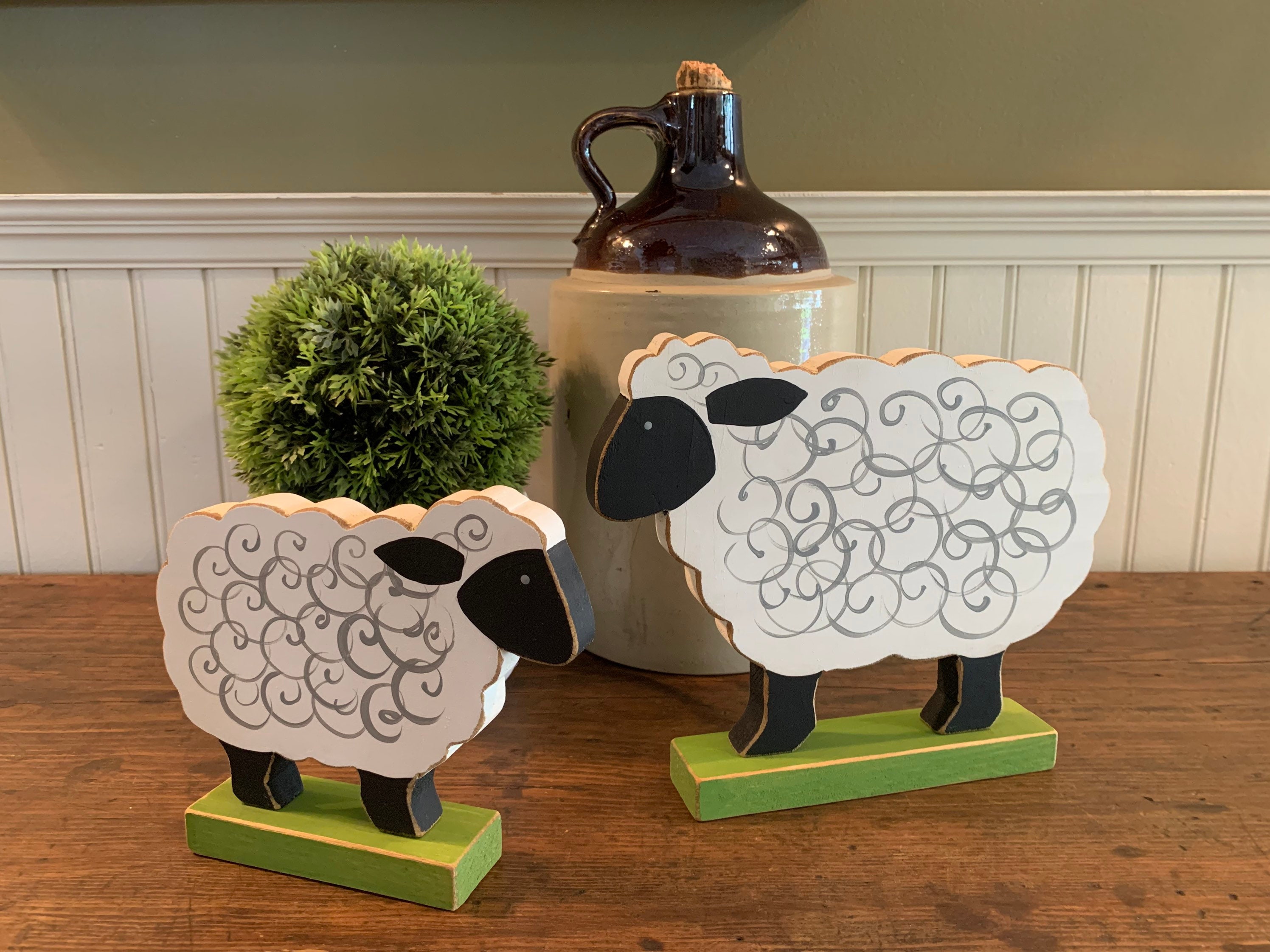 Set of 2 Sheep Woodland Decor Farmhouse Sheep 3 Tier Tray | Etsy