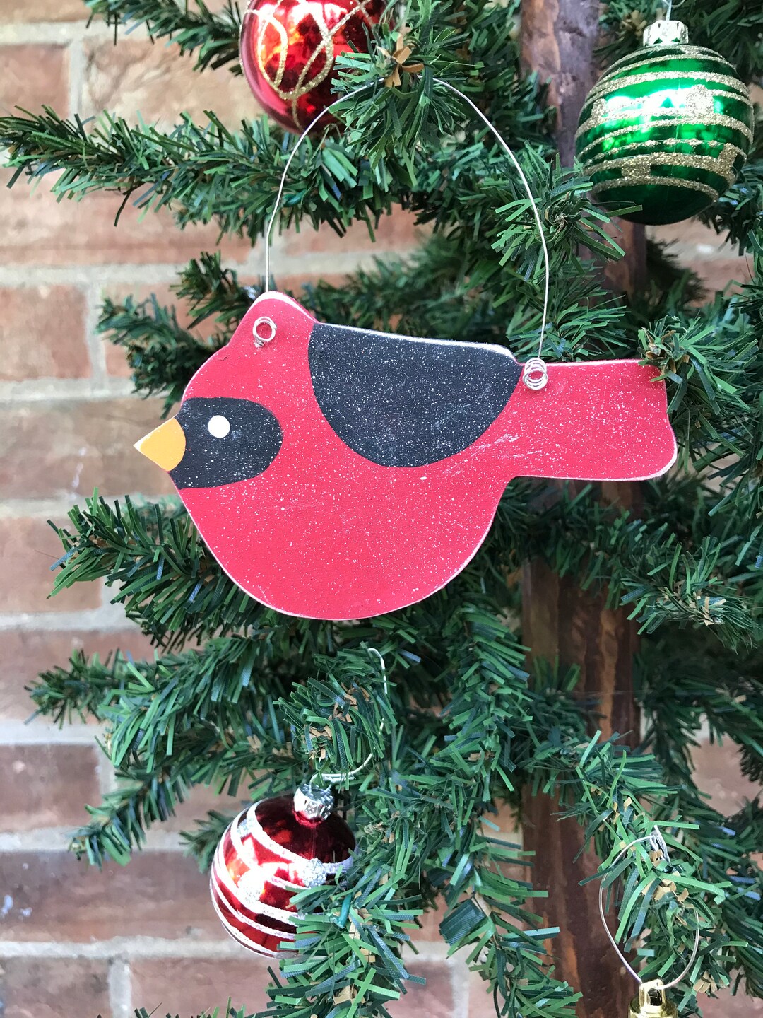 Red Cardinal Ornament Christmas Holiday Tree Ornament - Etsy