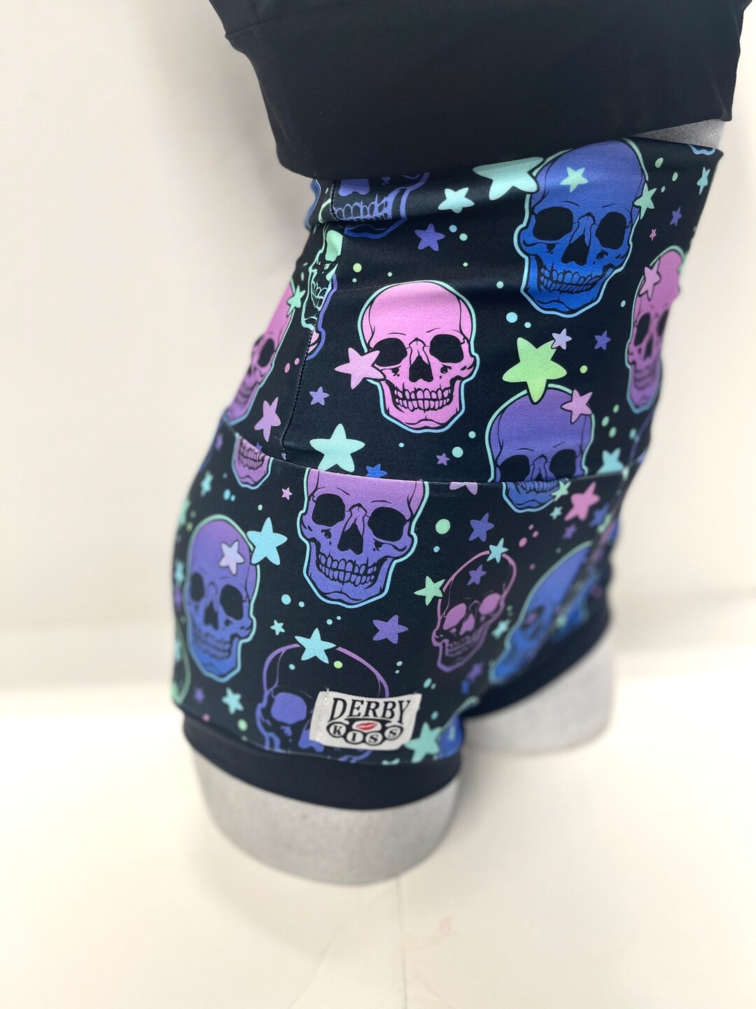 Skull and Stars Roller Derby Pole Rave Fitness Lifting Shorts - Etsy