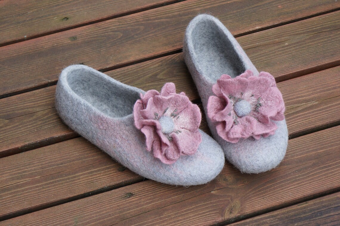 Felted Slippers Women Slippers Felt Slippers - Etsy