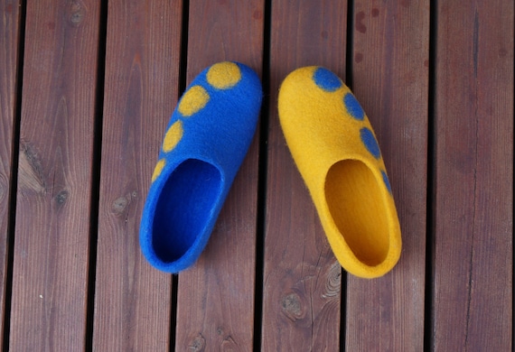 Crazy Slippers Felted Slippers Felted Wool Slippers Felted | Etsy