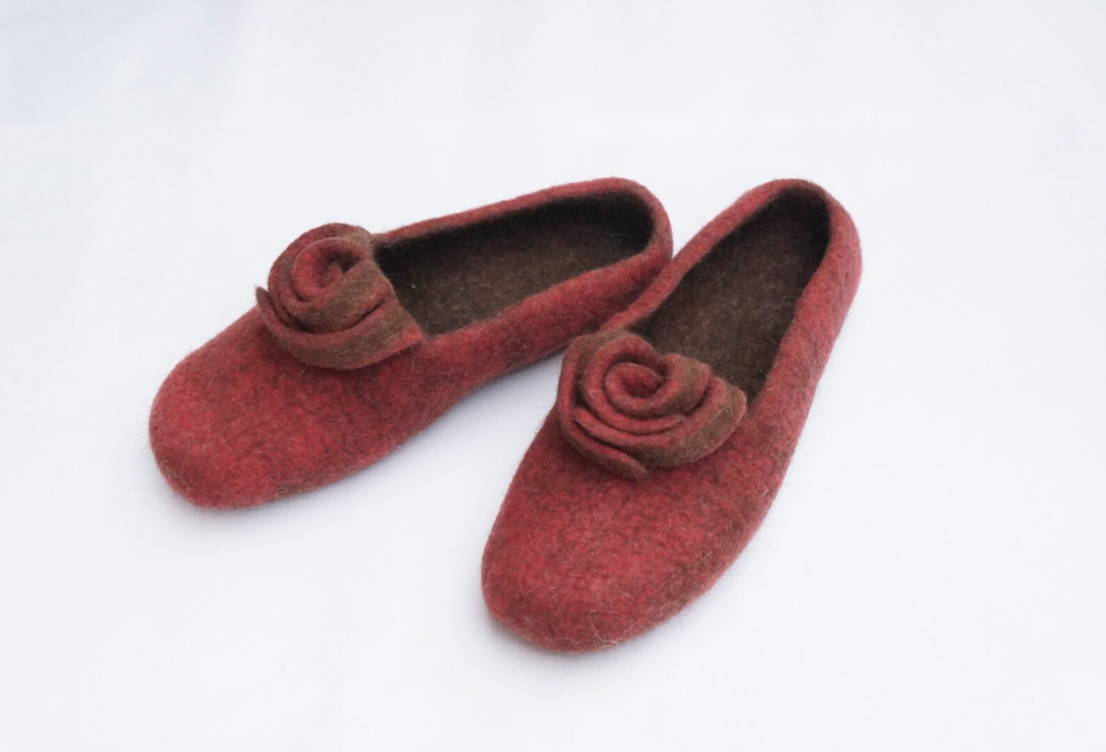 Women Slippers Retro Felted Slippers Red Slippers Women Clogs - Etsy