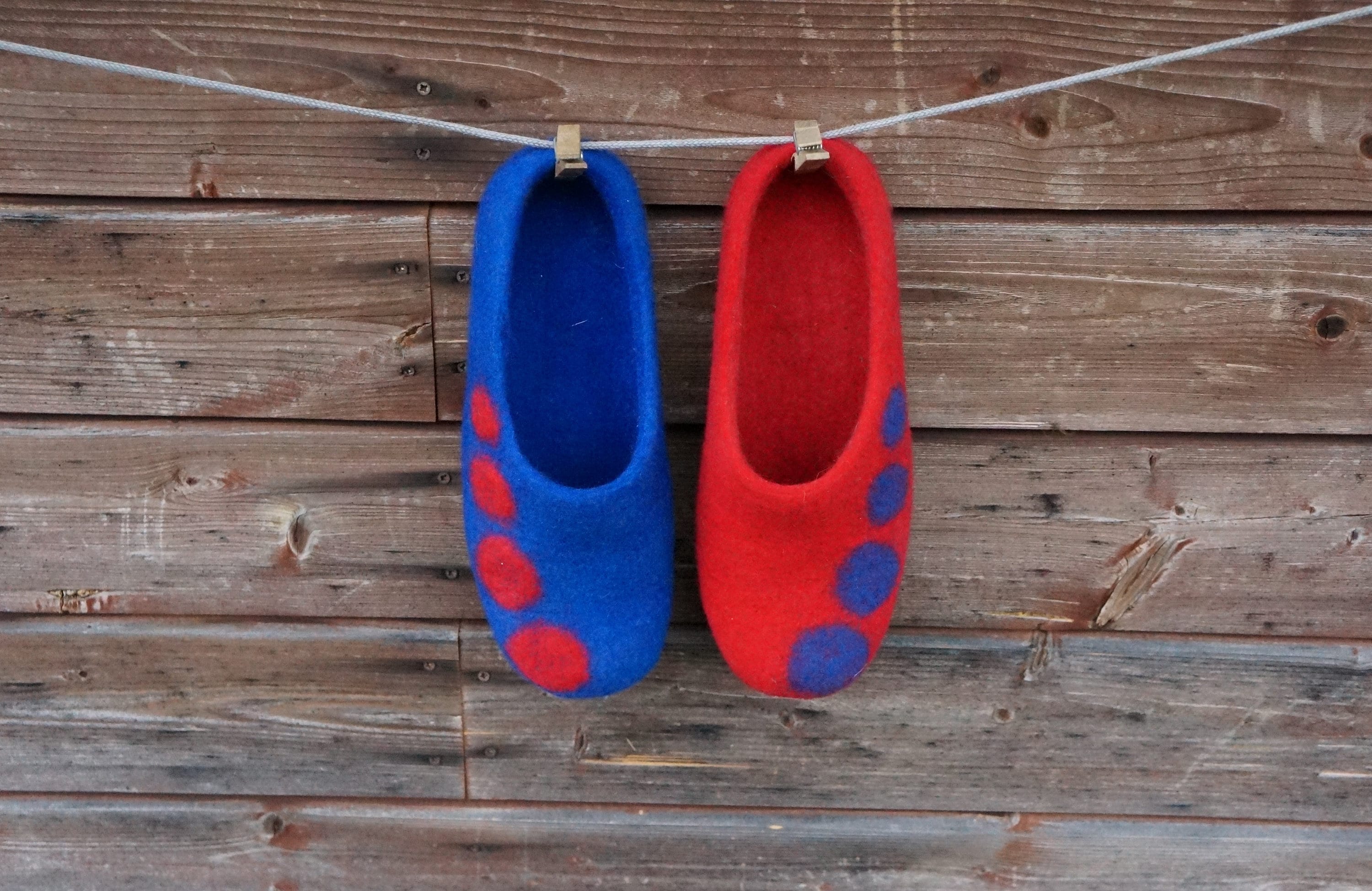 Crazy Slippers Felted Slippers Felted Wool Slippers Felted | Etsy