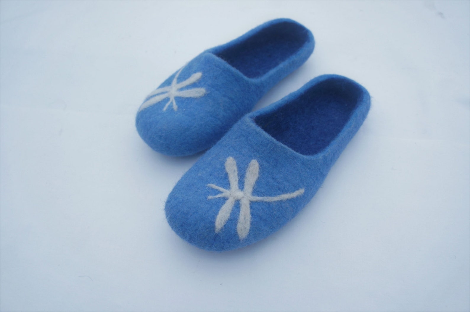 Blue Clogs Felt Slippers Women Felted Clogs Women Slippers - Etsy