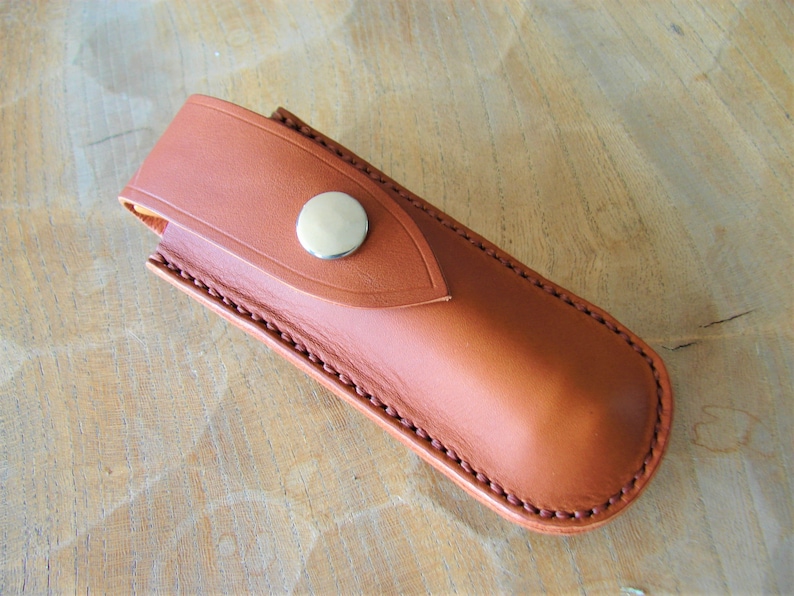 Leather Opinel 9 Pen Knife Sheath With Belt Loop - Tan - Etsy