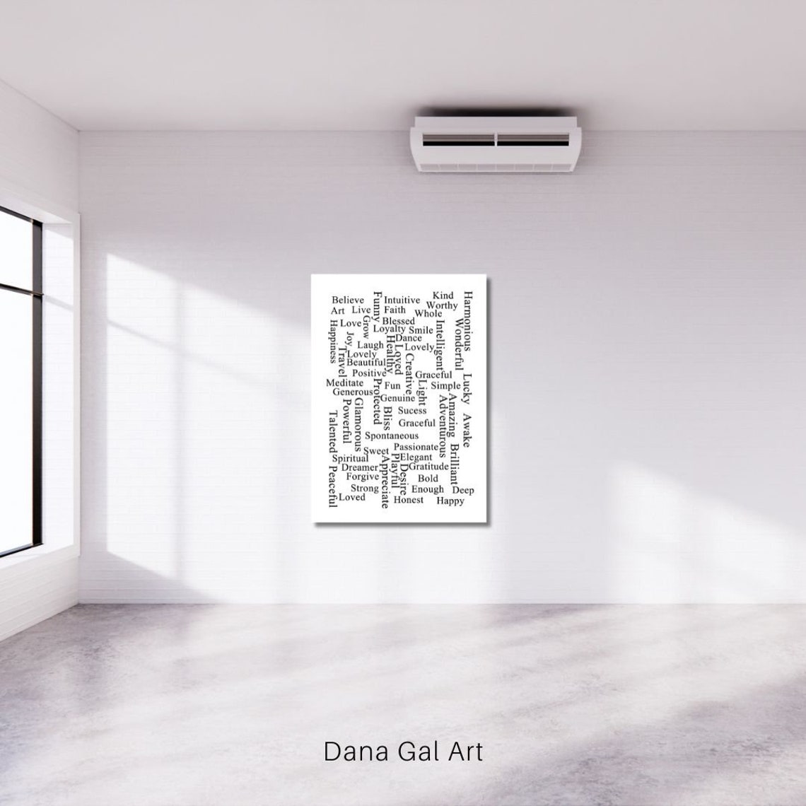 Word Art Printable, Positive Words Poster, Affirmations Art, Words Wall ...