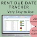 Rent Due Date Tracker: Landlord Tenant Payment Spreadsheet (google ...
