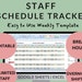 Weekly Employee Schedule Tracker | Printable Staff Work Schedule Shift ...