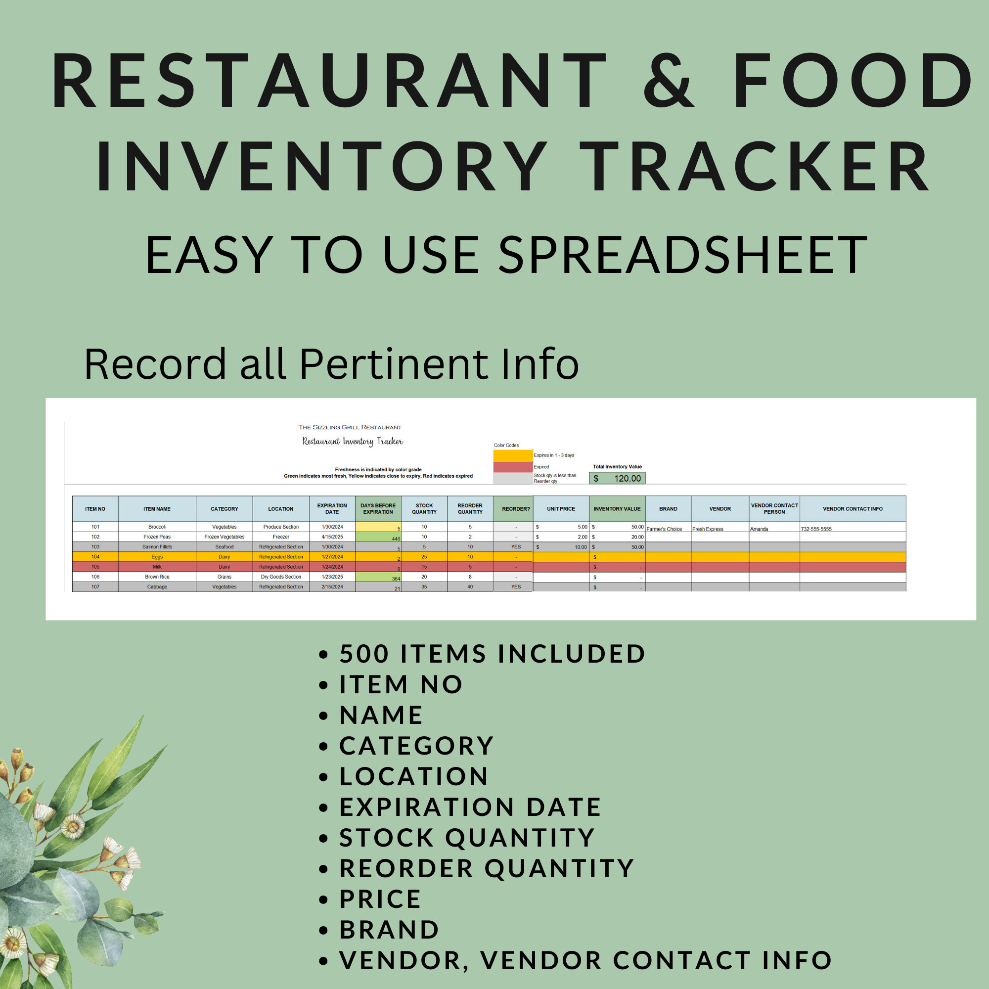 Inventory Tracker for Restaurant & Food | Track Food Expiry Freshness ...