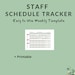 Weekly Staff Schedule Template With Overnight Shifts: Printable ...