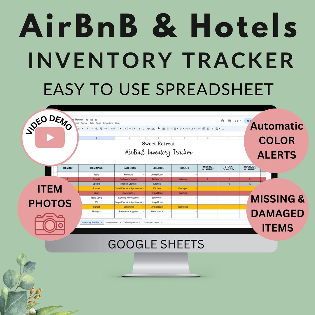 Airbnb Hotel Inventory Tracker: Automatic Alerts, Reorder List (google ...