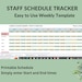 Weekly Employee Schedule Tracker: Printable Staff Planner (google ...
