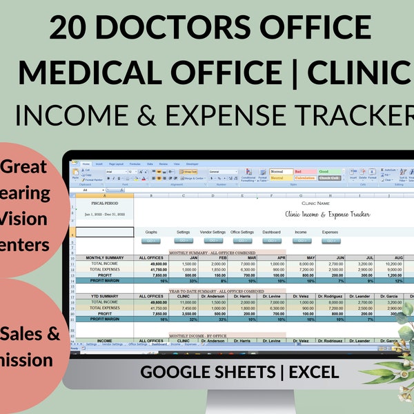 Medical Expense Tracking Spreadsheet - Etsy
