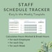 Weekly Staff Schedule Template With Overnight Shifts: Printable ...