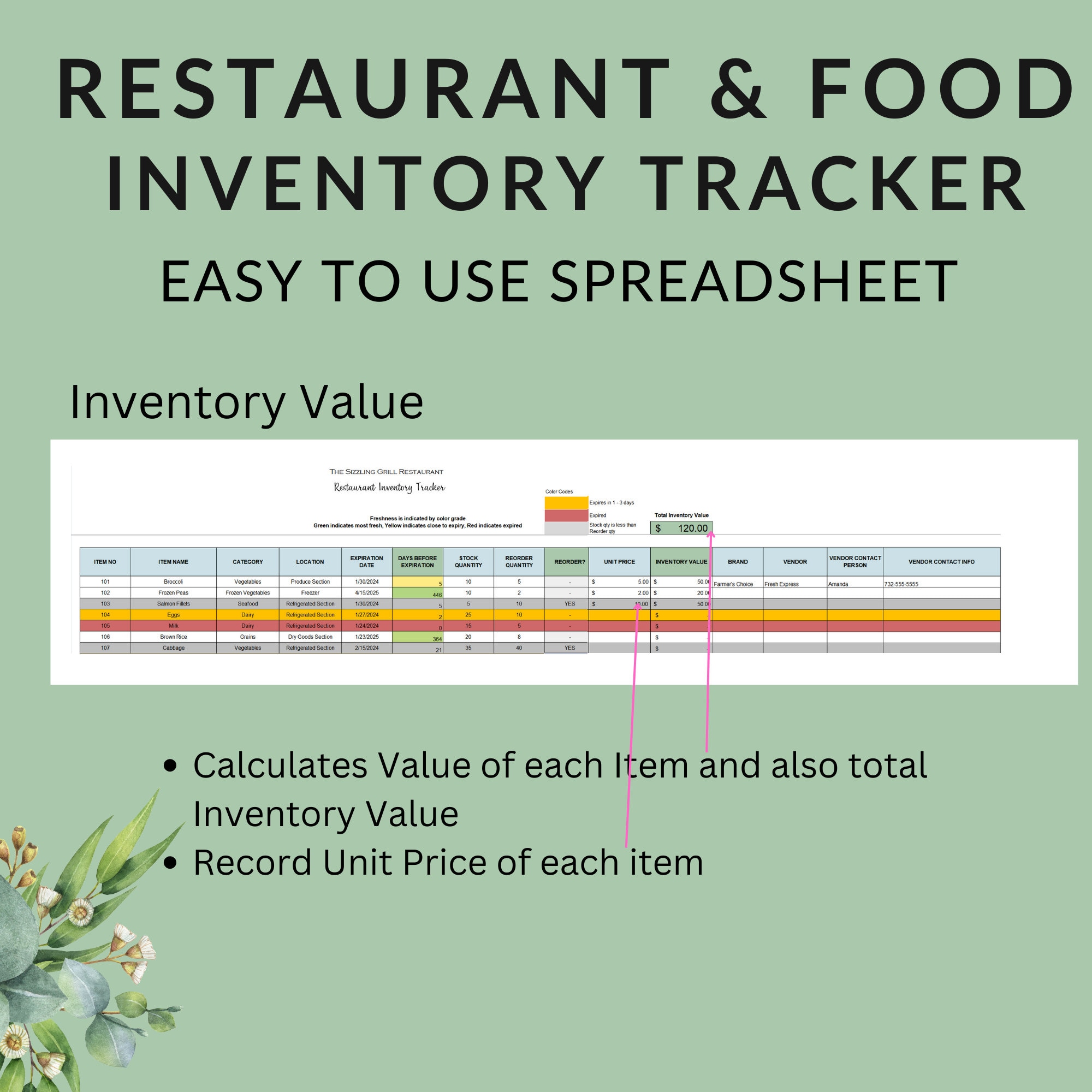 Inventory Tracker for Restaurant & Food | Track Food Expiry Freshness ...