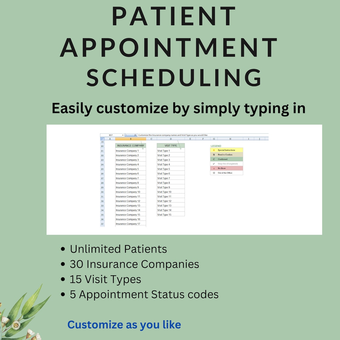 Patient Appointment Scheduling Template Clinic Medical Office - Any ...
