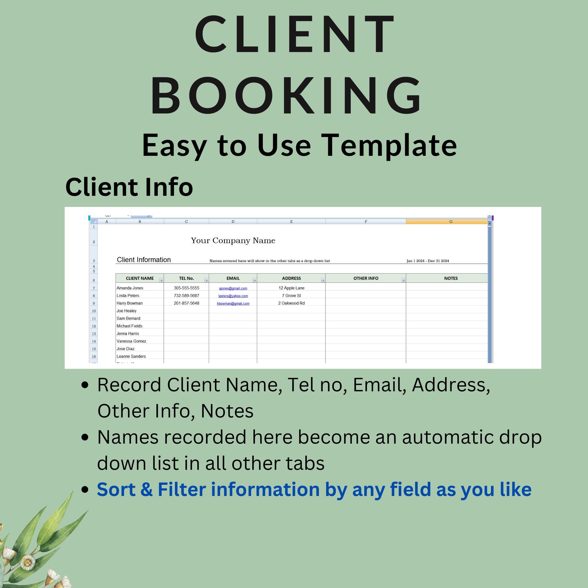 Client Booking Template: Color-coded Scheduling in Google Sheets ...