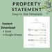 Monthly Annual Property Management Statement Template | Landlord Tenant ...