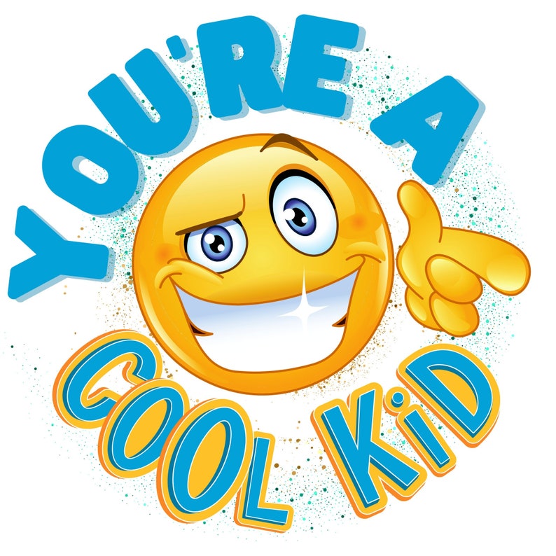 Cool Kid Circle Sticker Printable Design - Etsy Australia