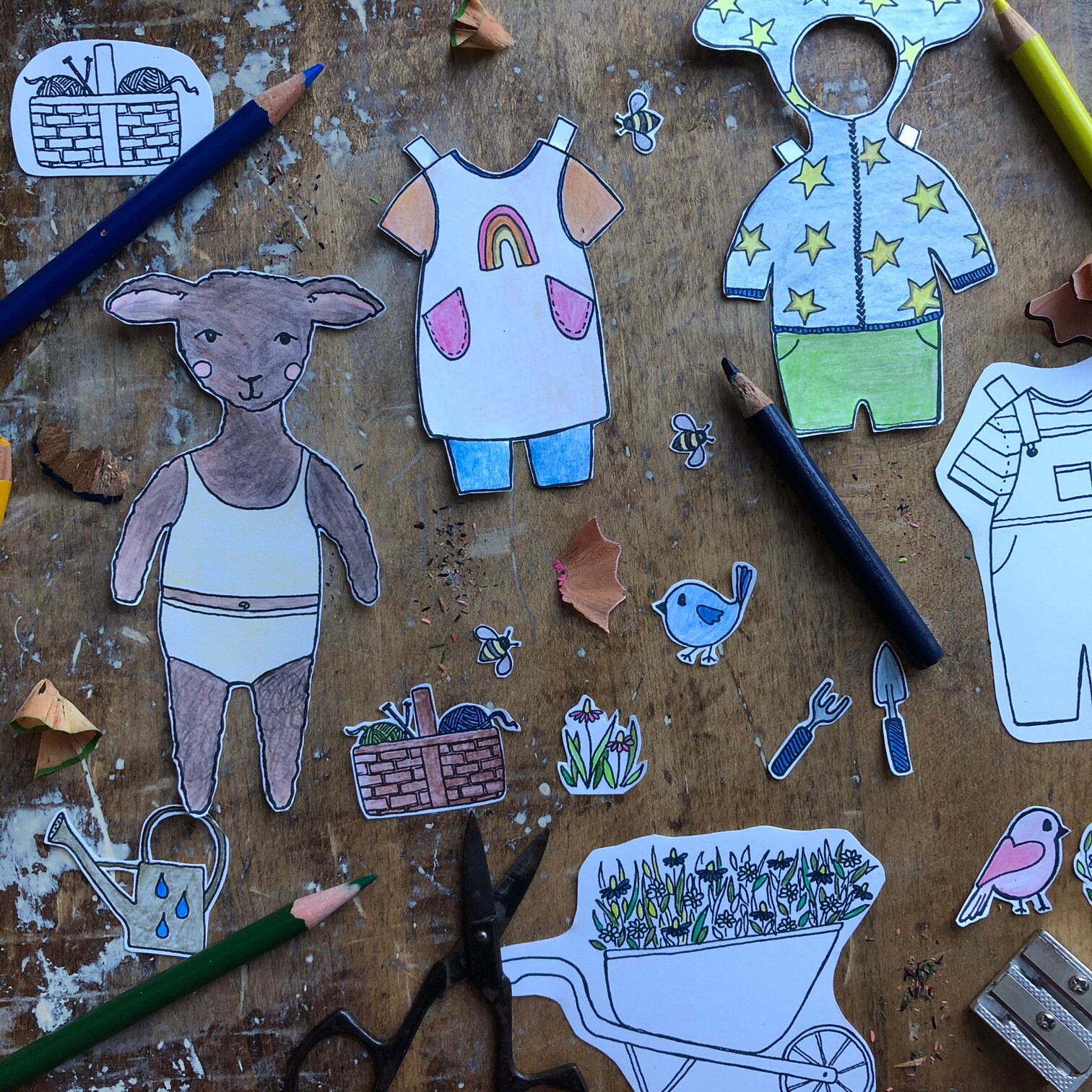 Lamby Paper Doll by MTN GRL Studio - Etsy