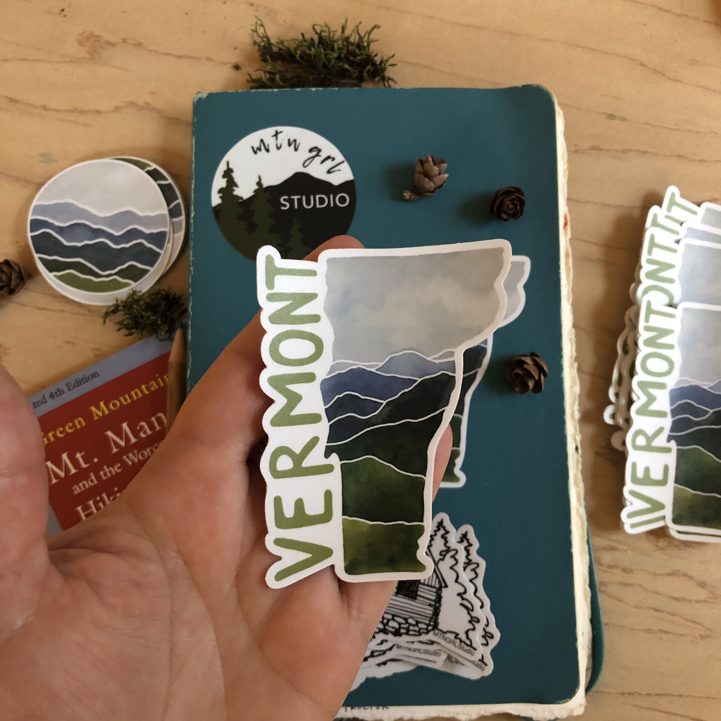 Vermont Sticker by MTN GRL Studio - Etsy