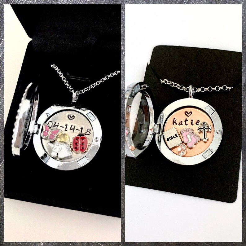Personalized Birthday Locket Necklace Custom Charms Cute - Etsy