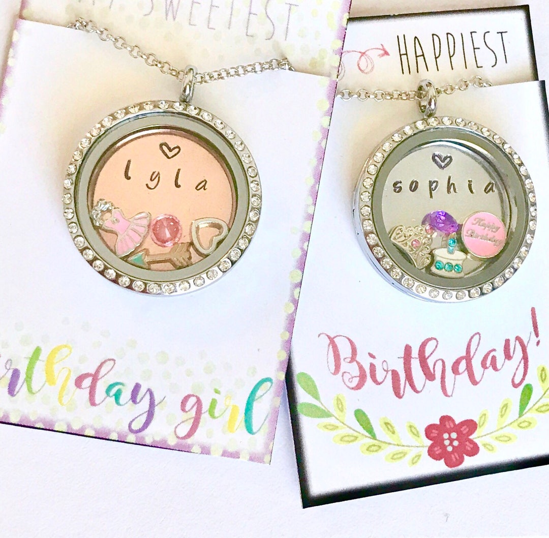 Personalized Birthday Locket Necklace Gift - Choose Your Name and ...