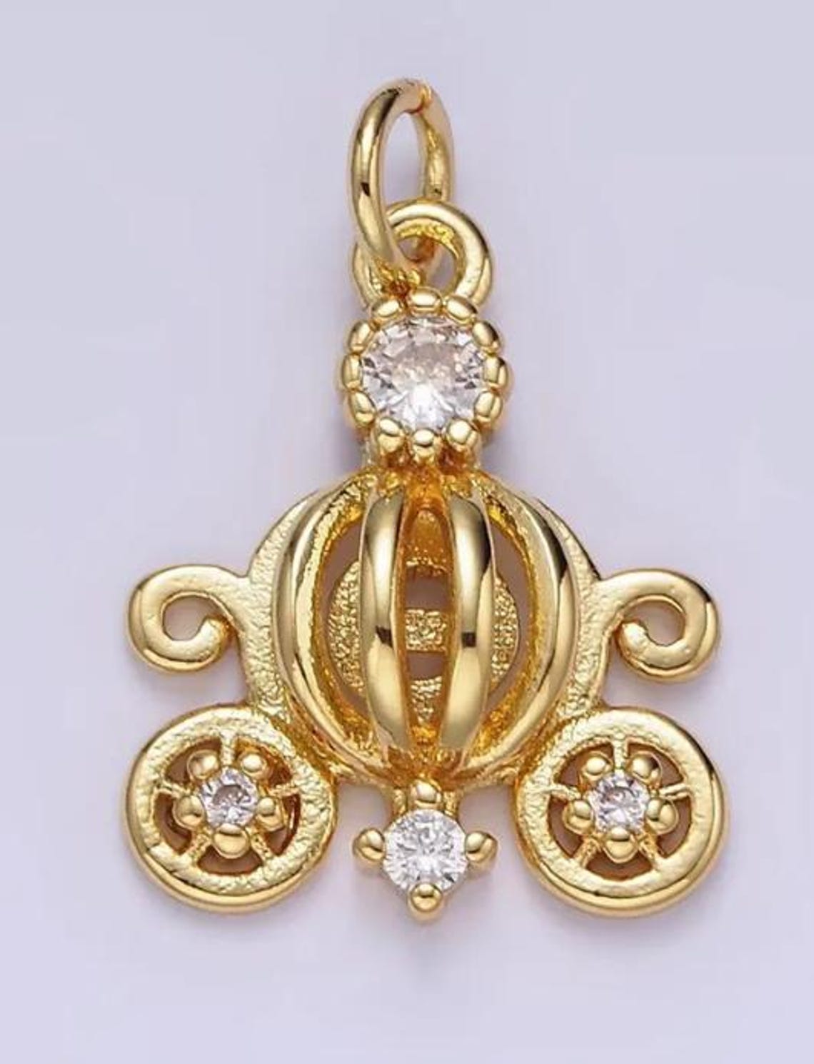 Pumpkin Princess Chariot Charm Necklace - Fairy Tale Chariot Charm ...