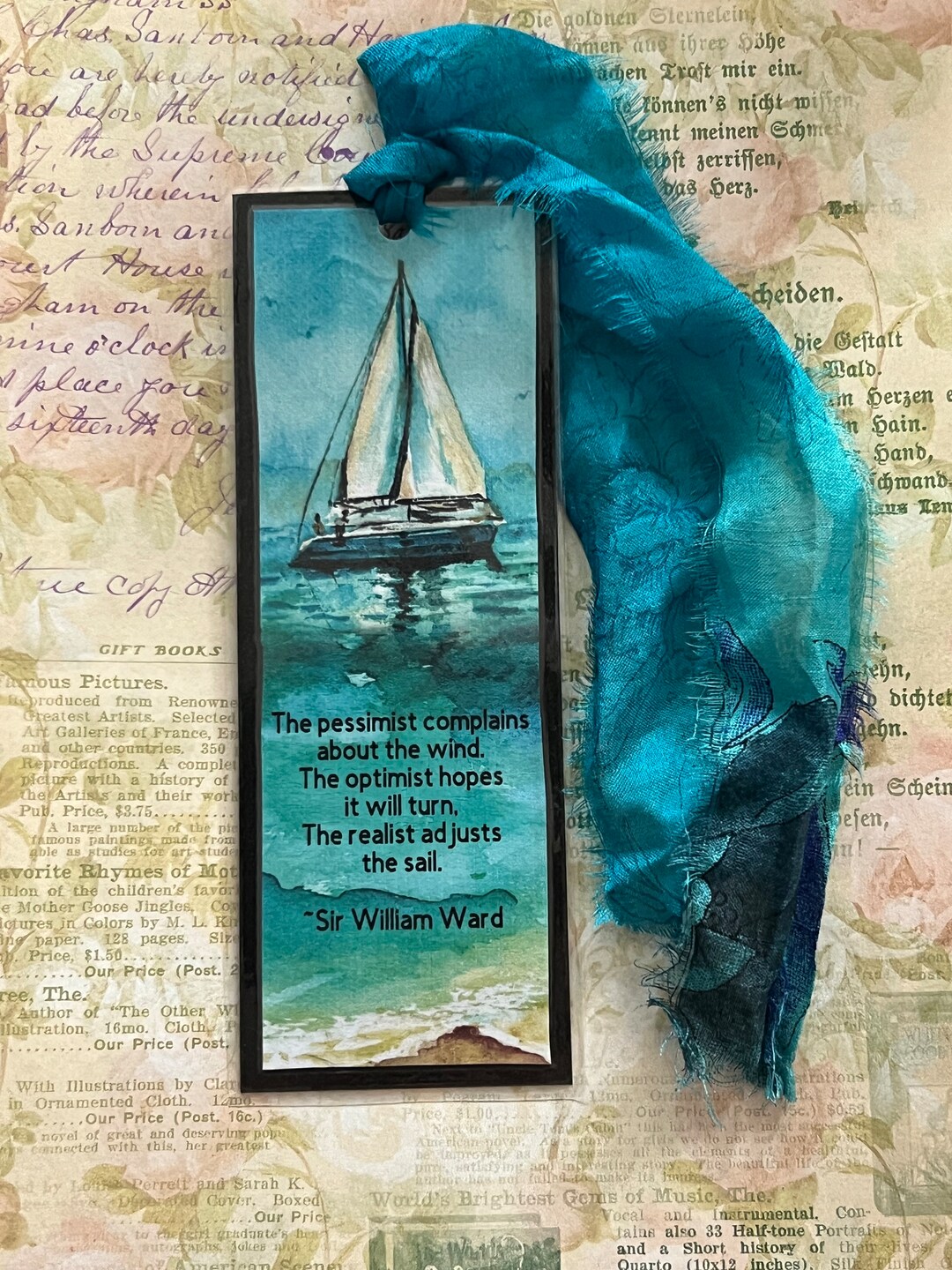 Laminated Bookmark With a Quote by Sir William Ward and - Etsy