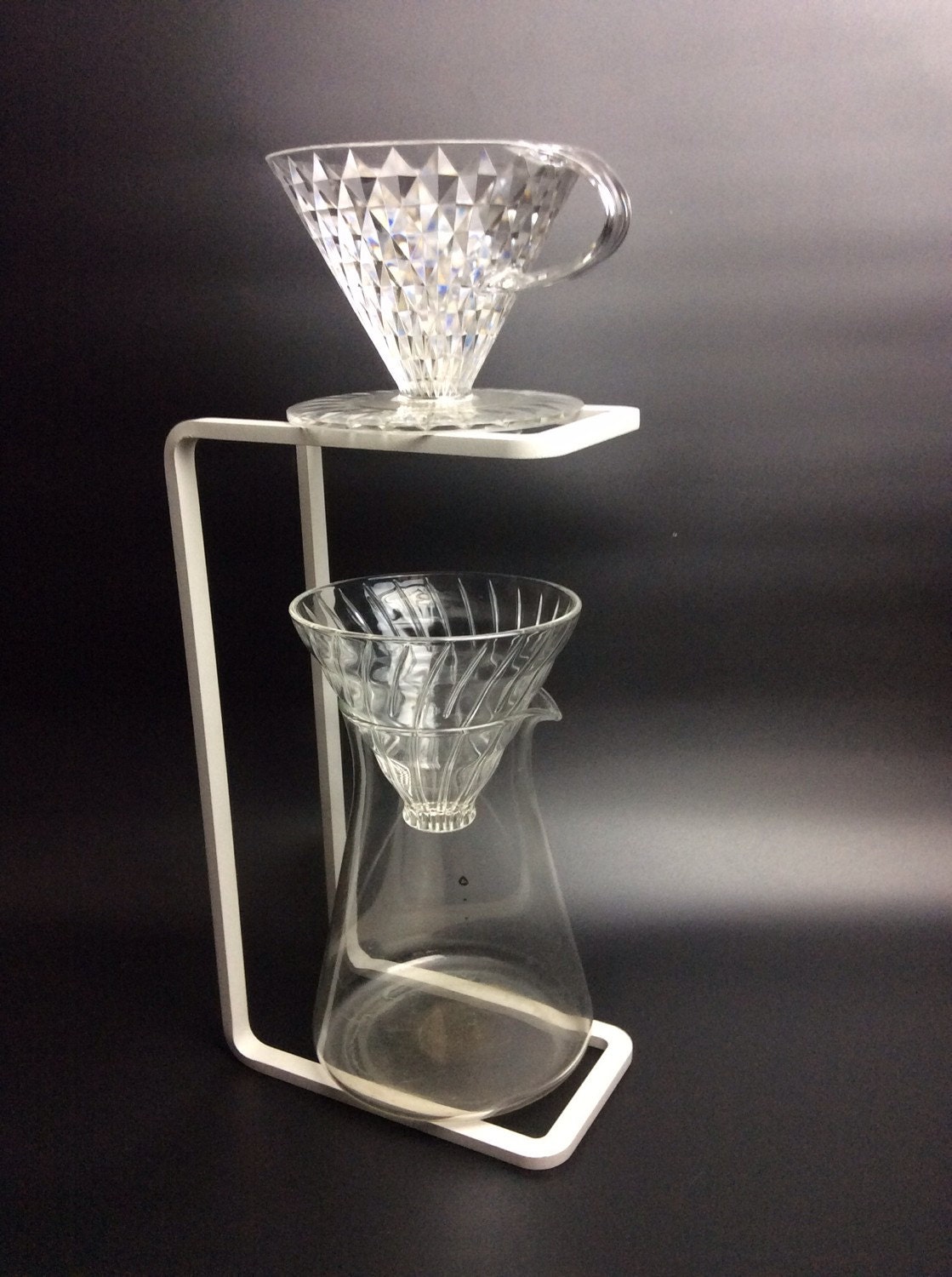 Steel Coffee Pour Over Stand silver Grey Powder Coating - Etsy