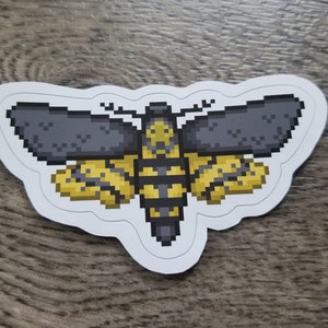 Pixel Moth Stickers - Etsy