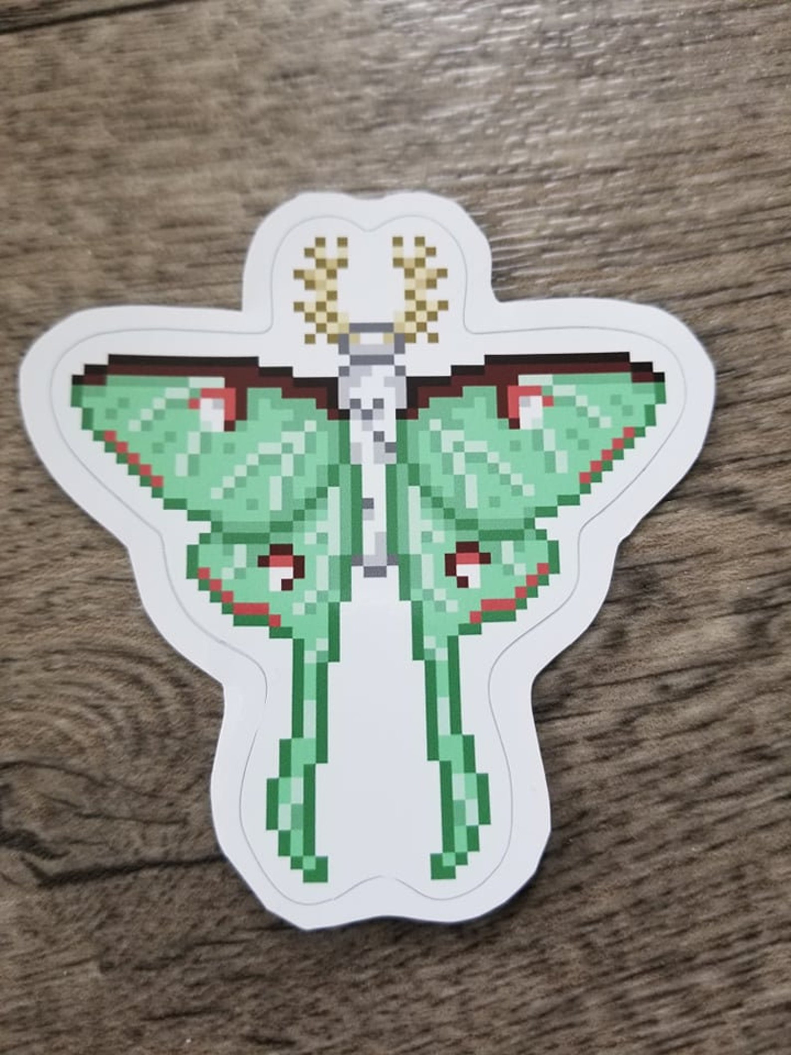Pixel Moth Stickers - Etsy