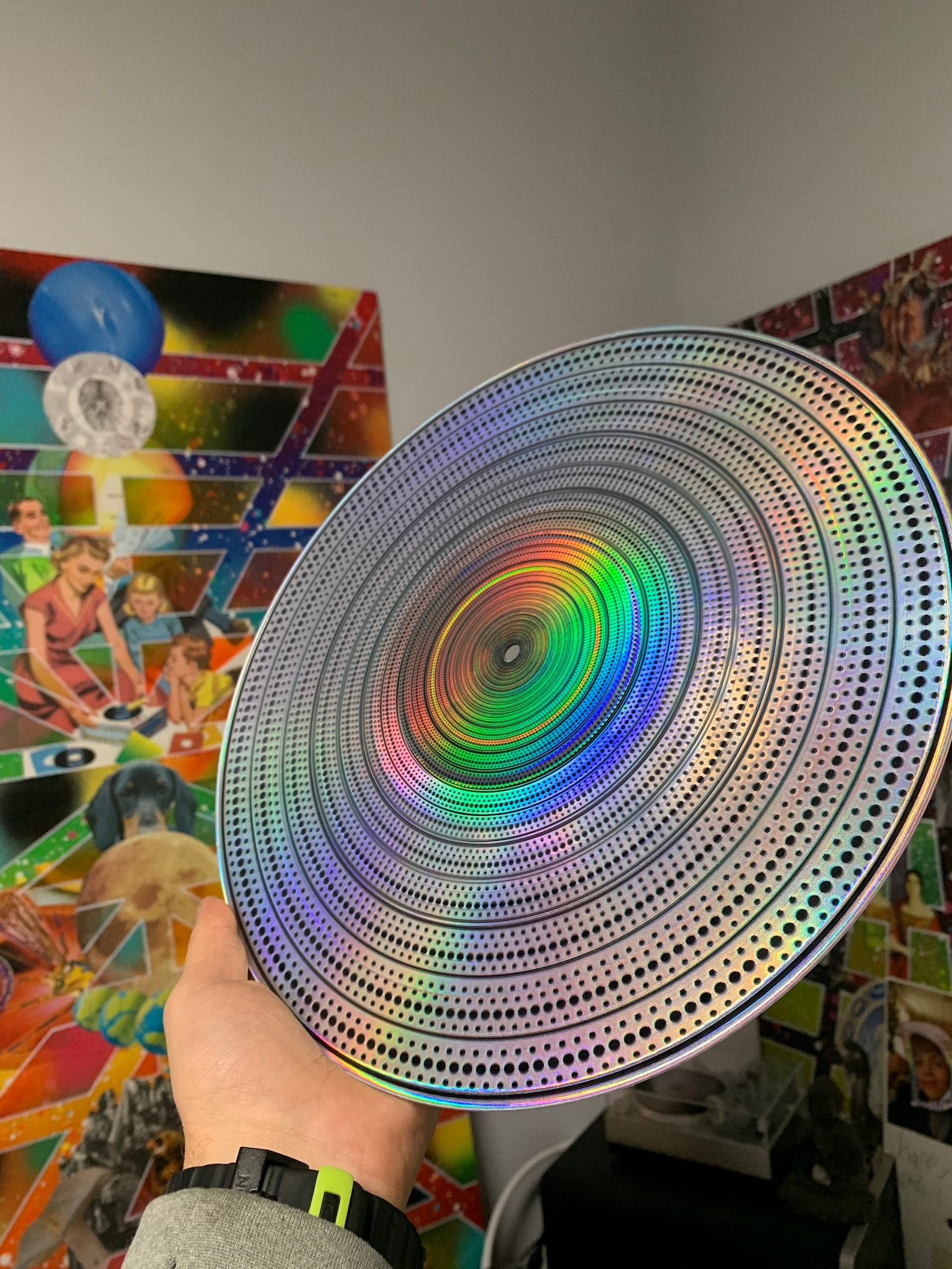 12" Pair Infinity Holographic Dots Custom SERATO Performance Control ...