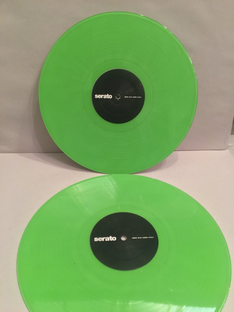 12 LIME GREEN Custom SERATO Performance Control Vinyl - Etsy
