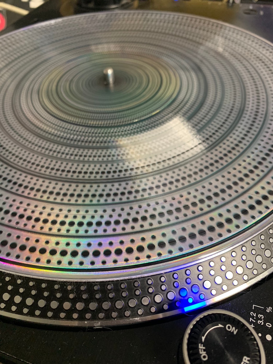 12" Pair Infinity Holographic Dots Custom SERATO Performance Control ...
