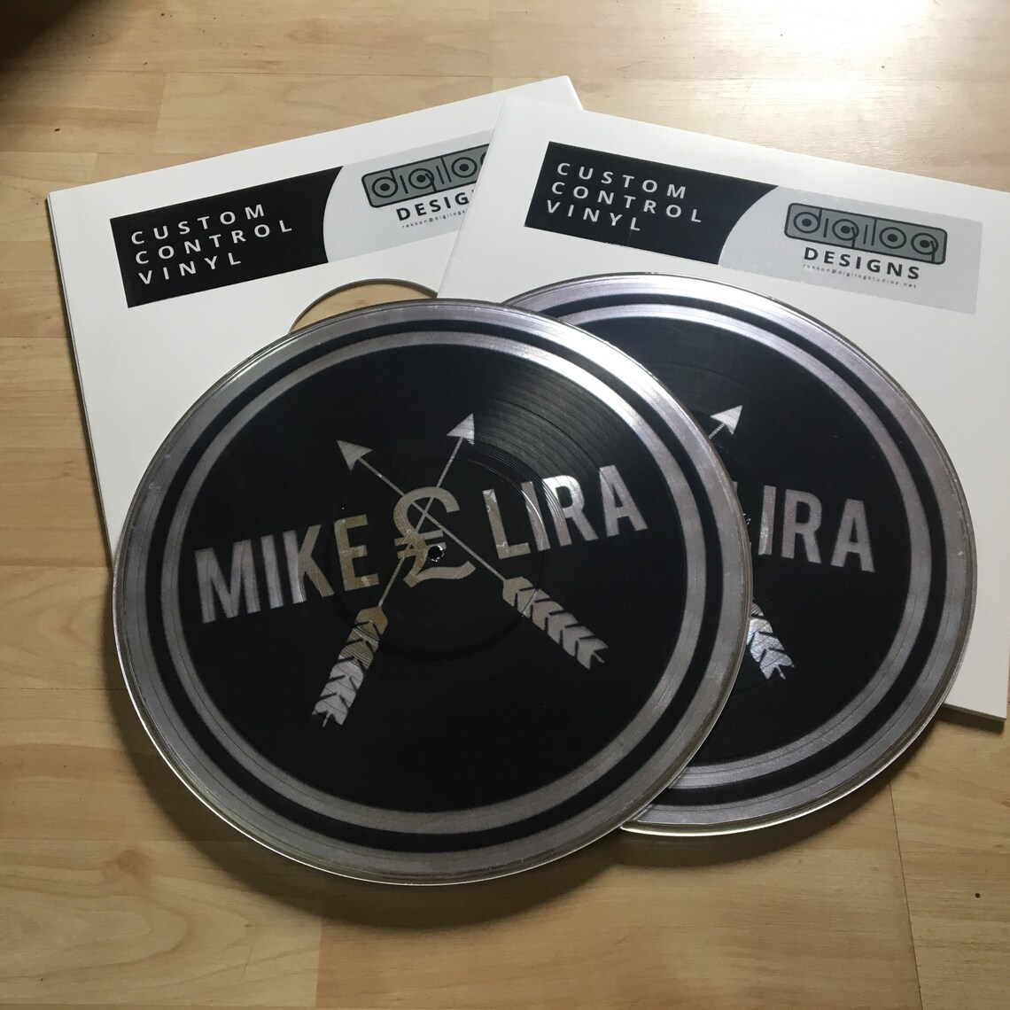 Custom Gold or Chrome Backed Logo Serato Control Vinyl /scratch Live ...