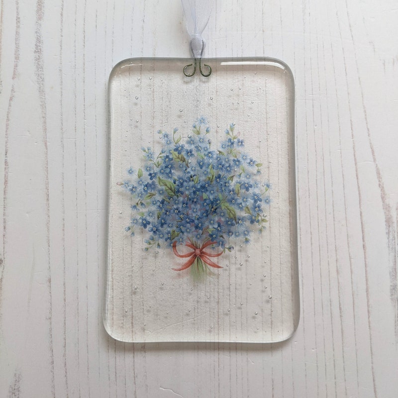 Forget Me Not Metal Heart - Etsy UK